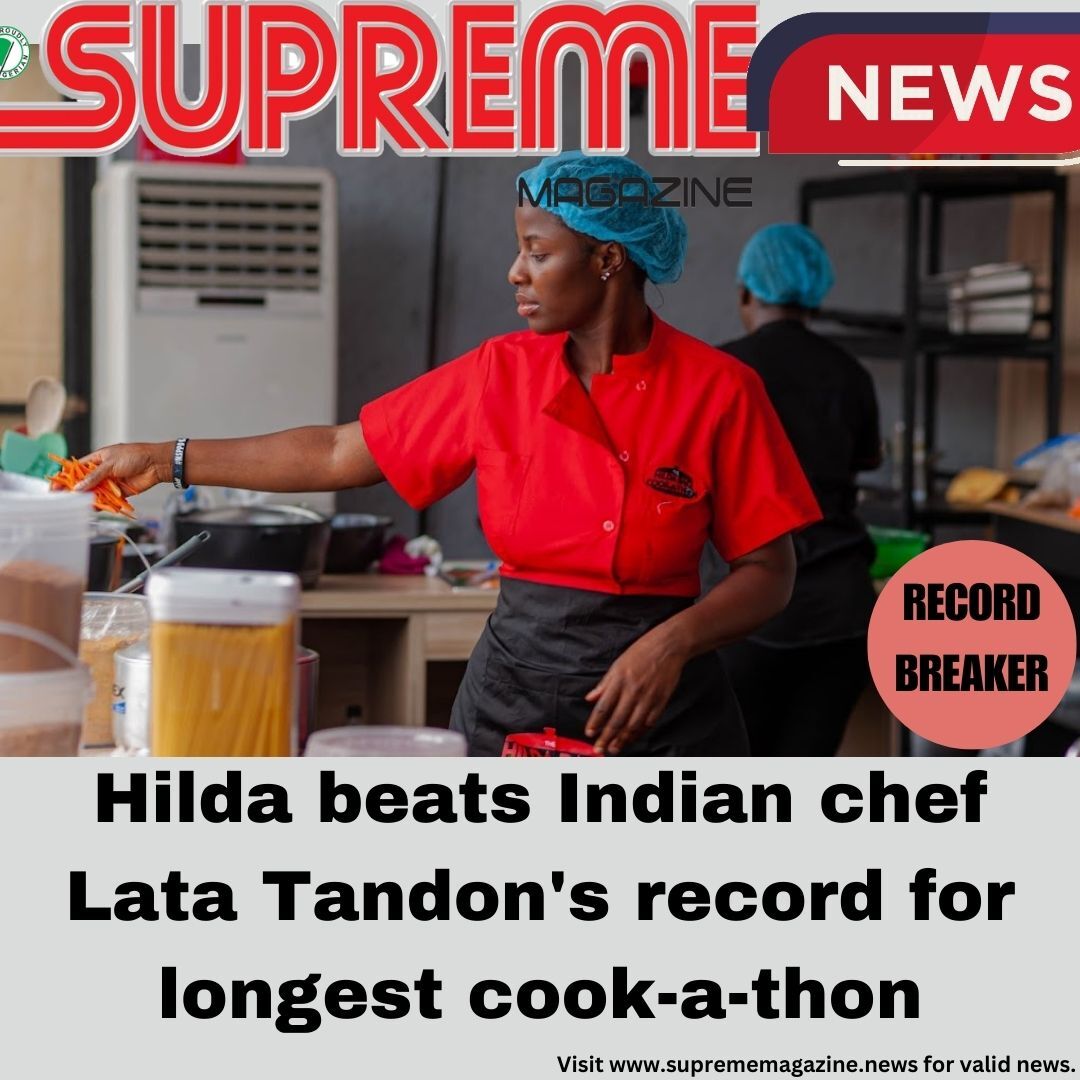 Hilda beats Indian chef Lata Tandon's record for longest cook-a-thon